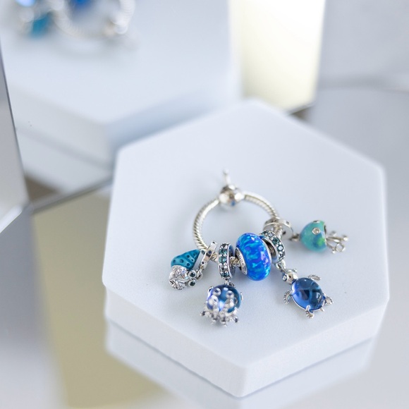 Pandora | Jewelry | Pandora Keychain With Jellyfish Hermit Crab Turtle ...